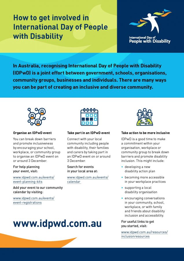 Fact sheets – International Day of People with Disability